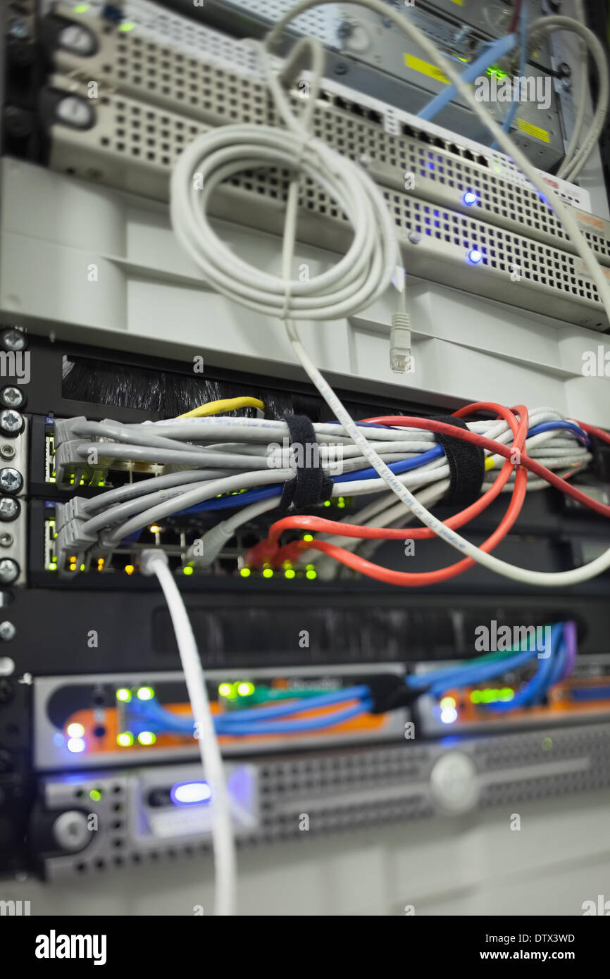 Wires in the data servers Stock Photo - Alamy