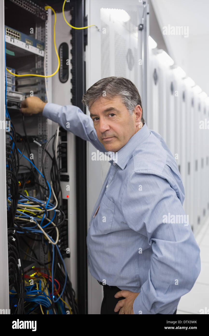 Data center system administrator working hi-res stock photography and ...