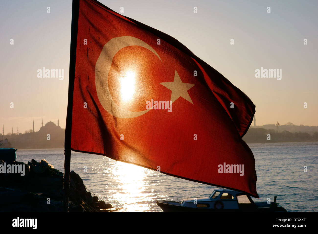 Turkish flag, Istanbul Stock Photo - Alamy