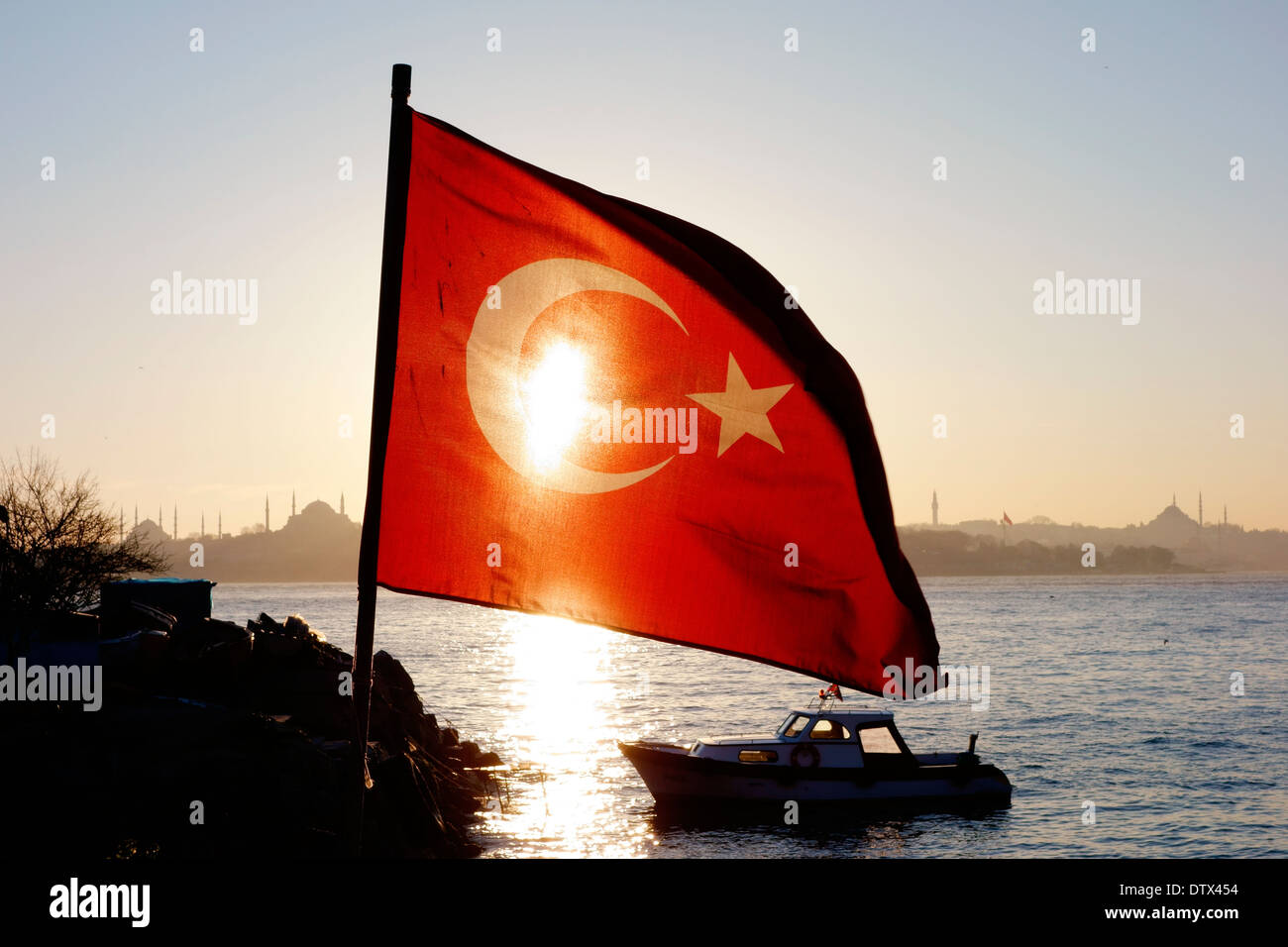 Turkish flag, Istanbul Stock Photo - Alamy
