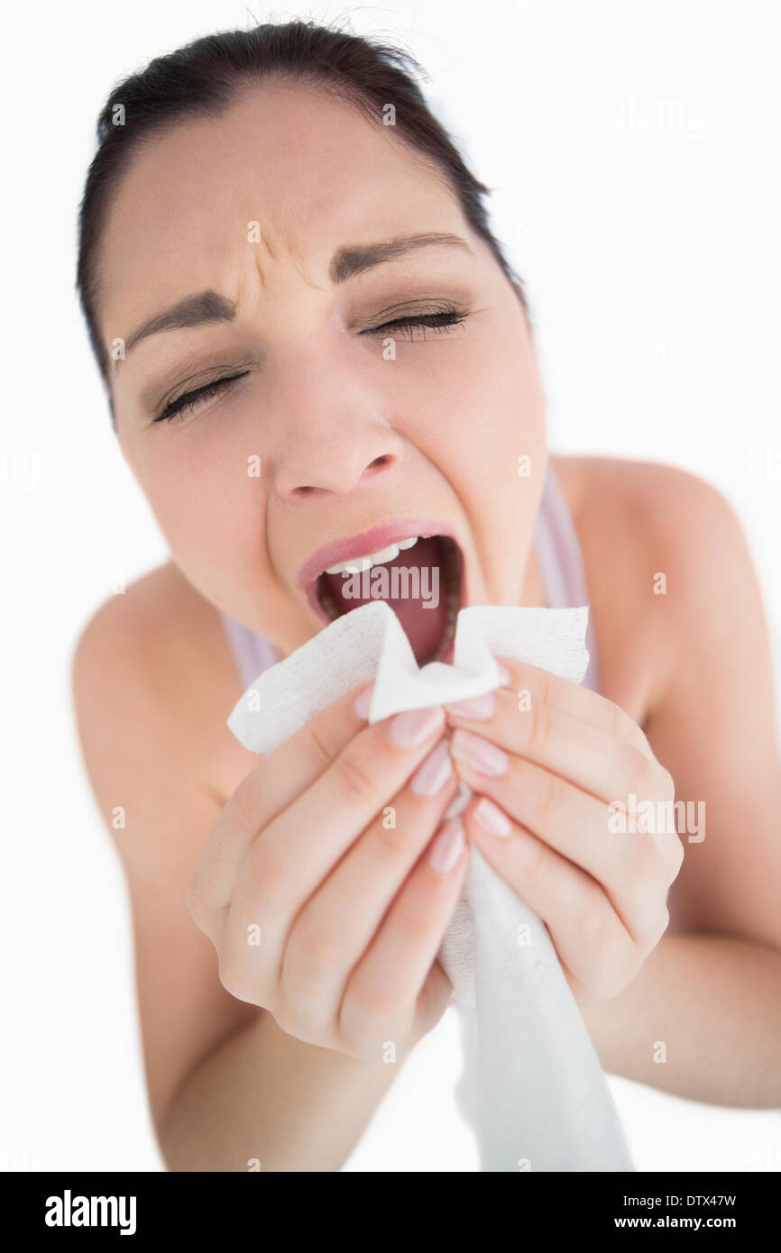 Nose sneezing Cut Out Stock Images & Pictures - Alamy