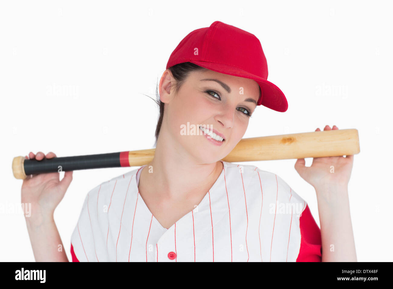 Woman bat on white hi-res stock photography and images - Alamy