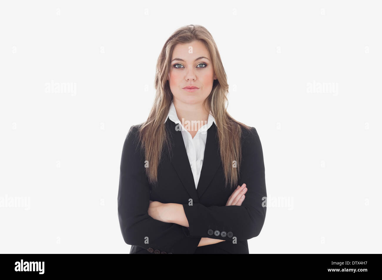 Serious young business woman Stock Photo - Alamy