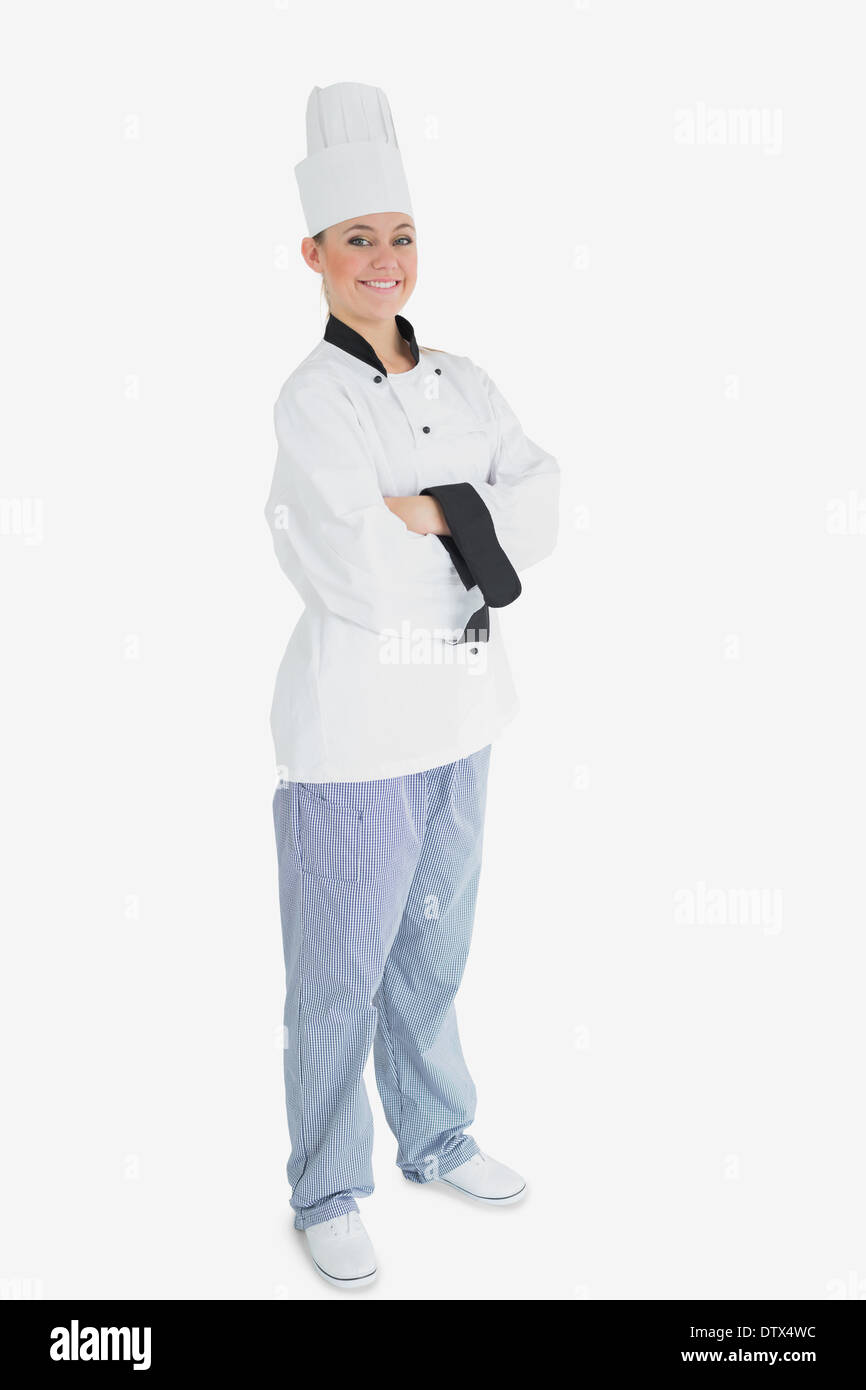 Female chef with arms crossed Stock Photo - Alamy