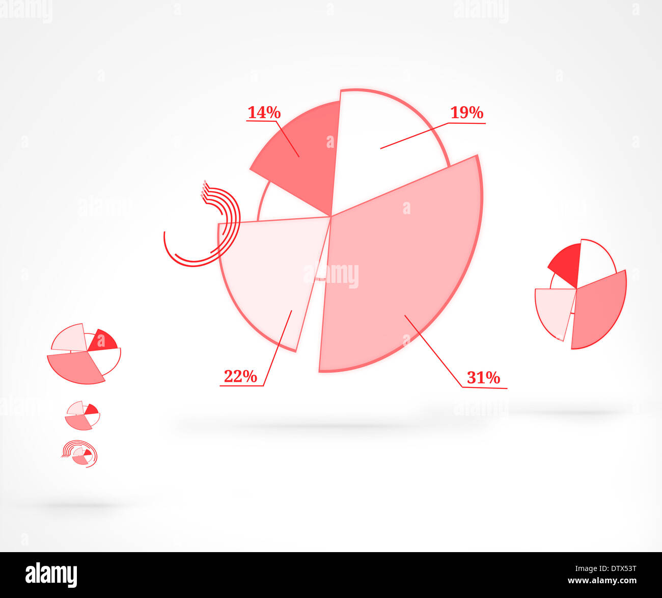 Graphic pie chart Stock Photo - Alamy