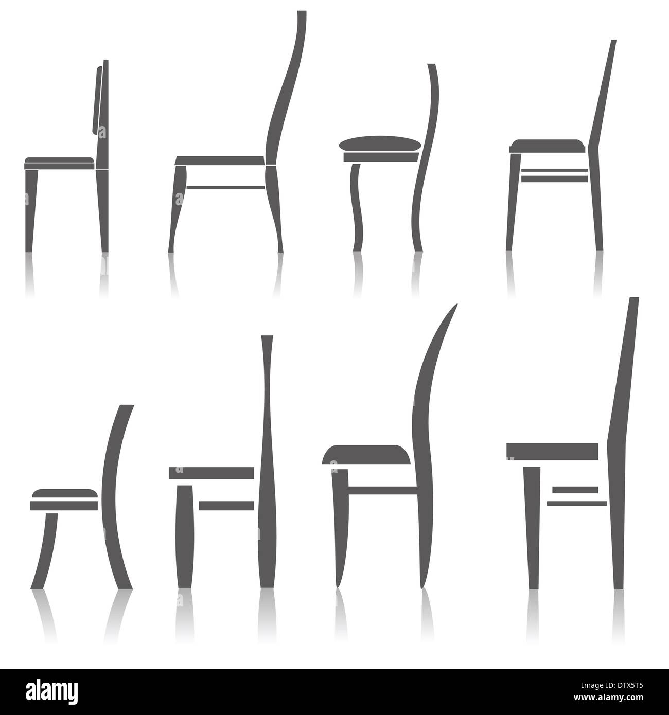 Home furniture silhouette Cut Out Stock Images & Pictures - Alamy