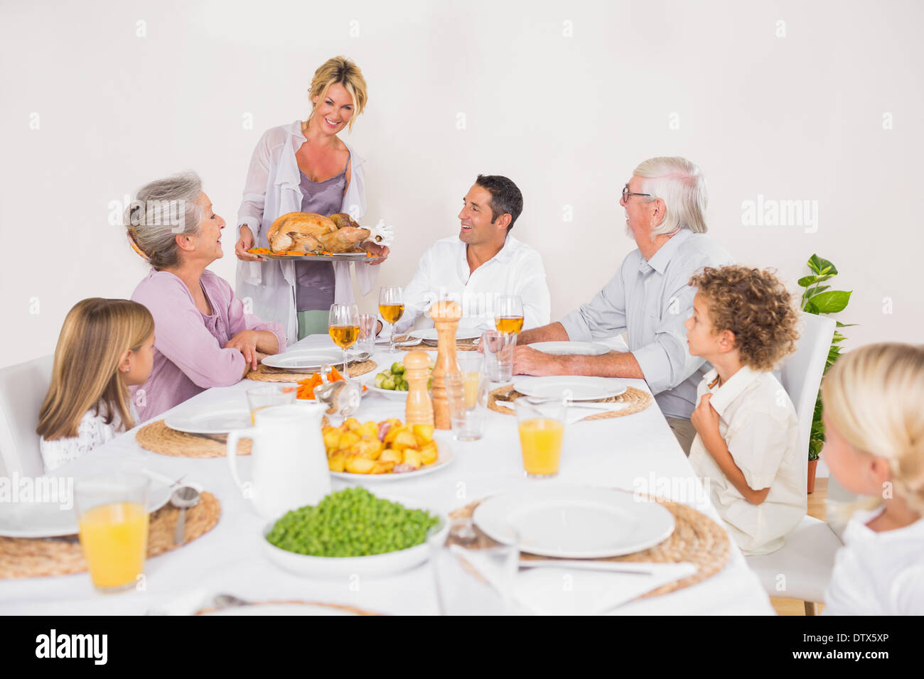 Generation family turkey dinner hi-res stock photography and images - Alamy