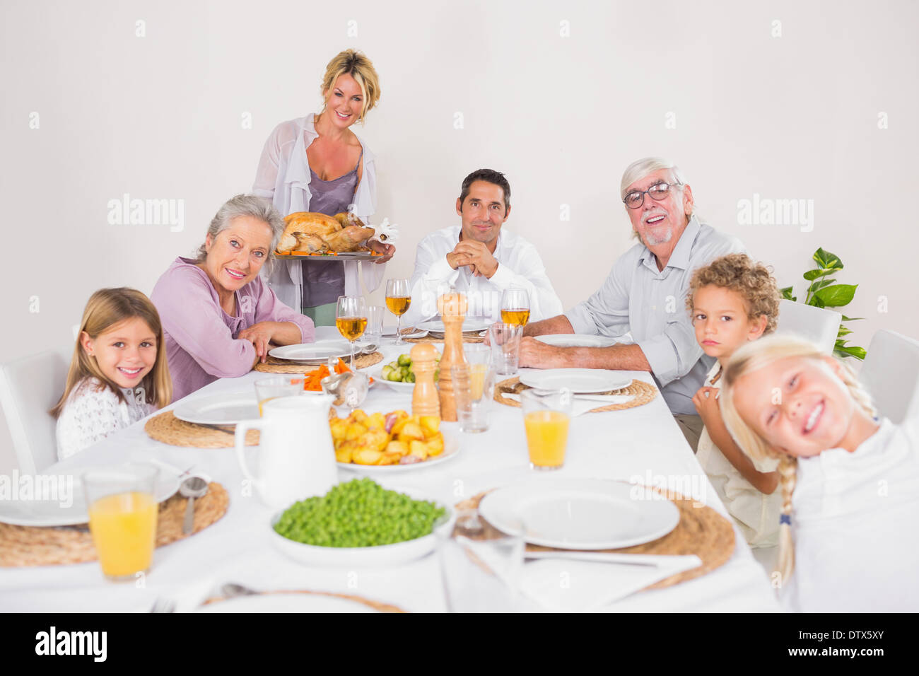 Generation family turkey dinner hi-res stock photography and images - Alamy