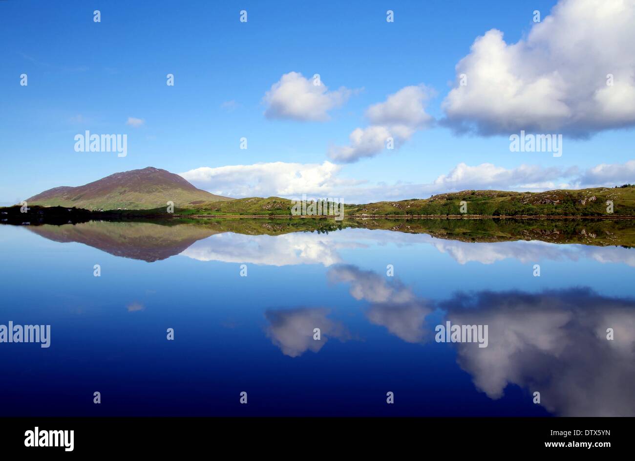 Calm lake in Connemara Stock Photo - Alamy