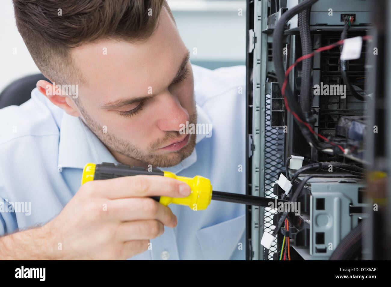 Computer engineer working on cpu Stock Photo - Alamy