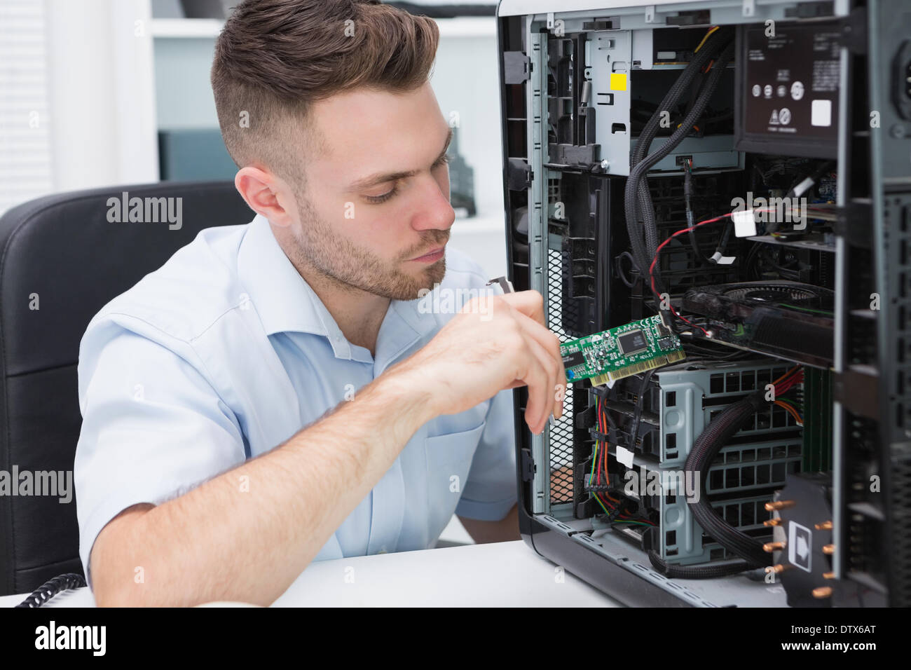 It professional fixing computer problem Stock Photo - Alamy