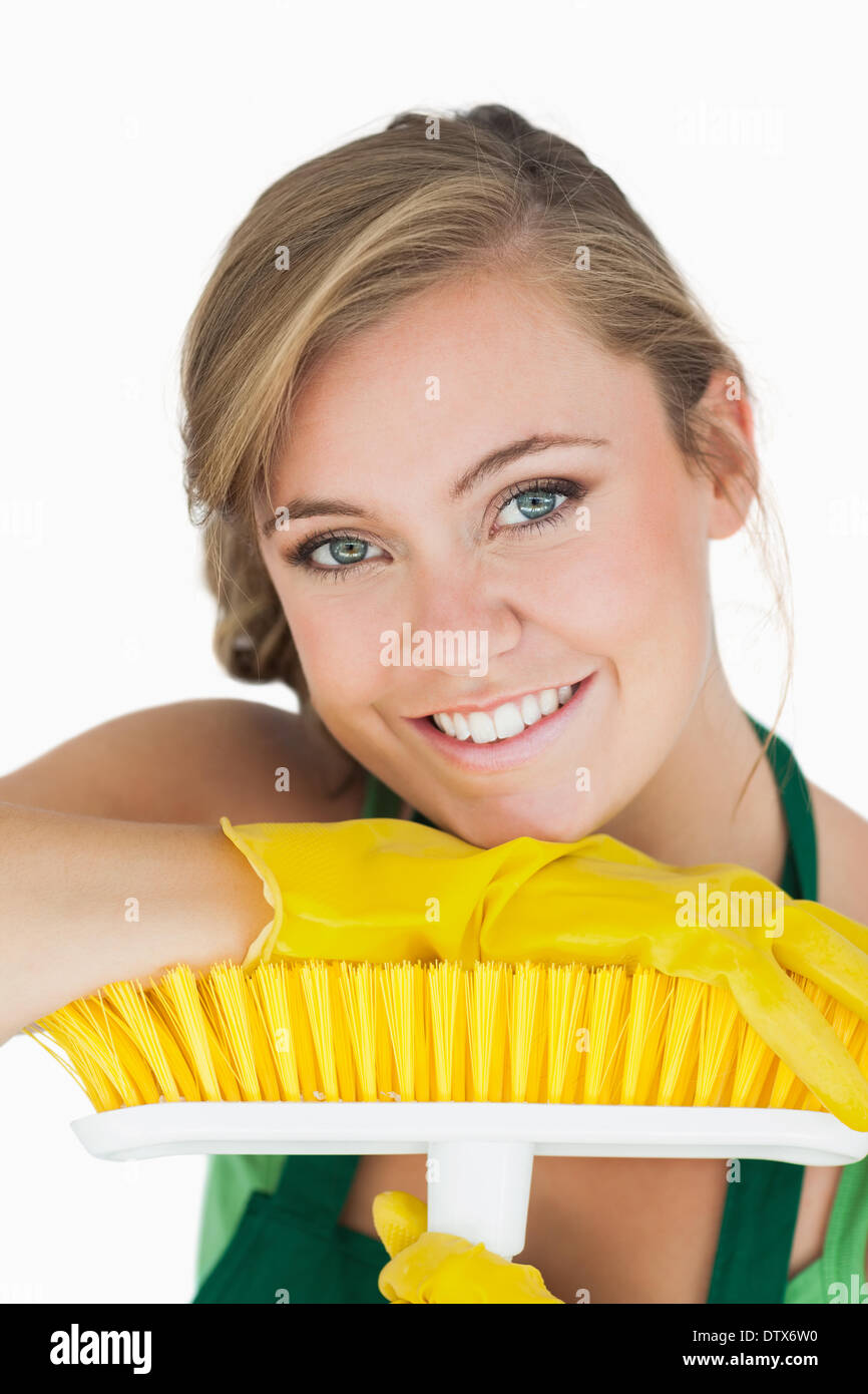 Beautiful young woman sweeping hi-res stock photography and images - Alamy