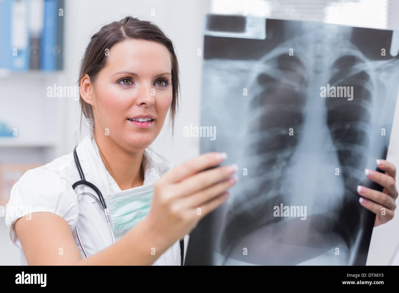 Doctor with xray at clinic Stock Photo - Alamy