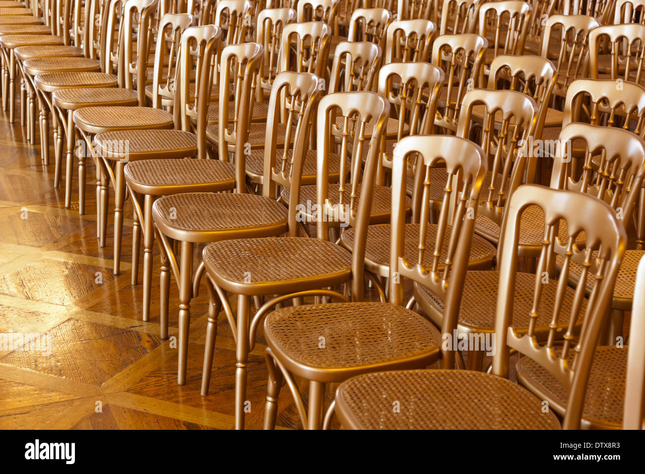 Rows of chairs Stock Photo - Alamy