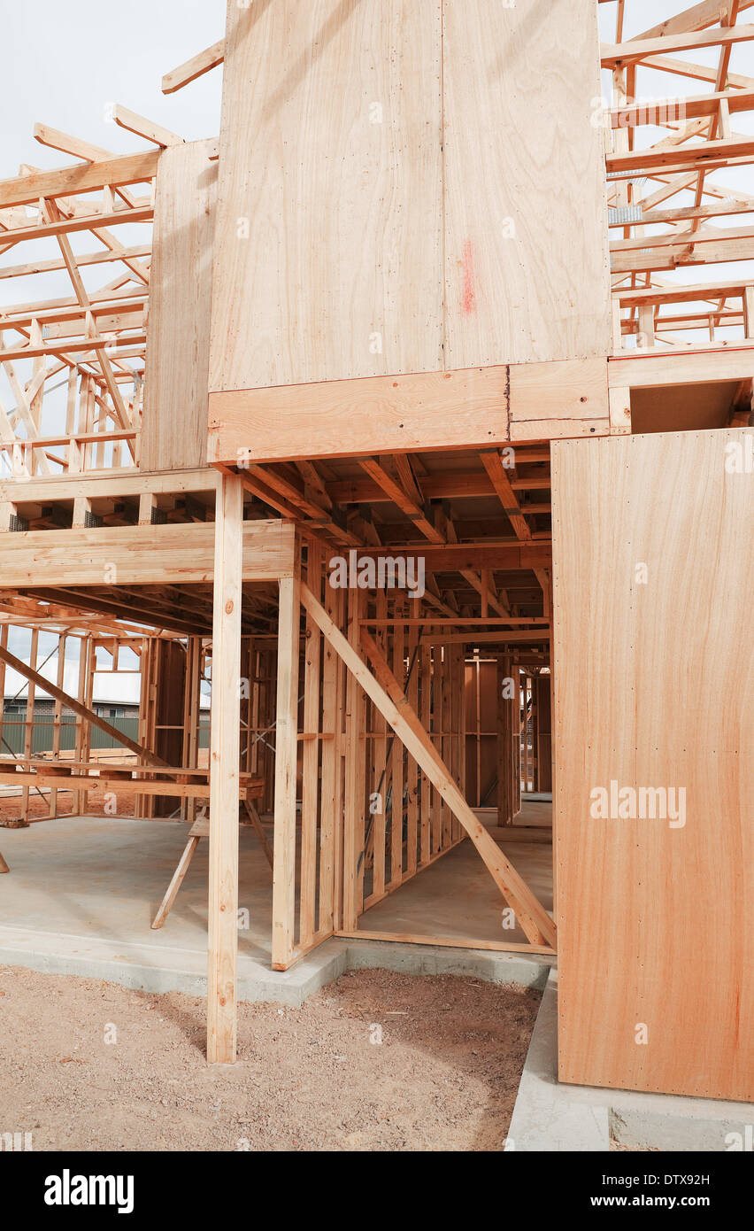 New home construction framing Stock Photo - Alamy