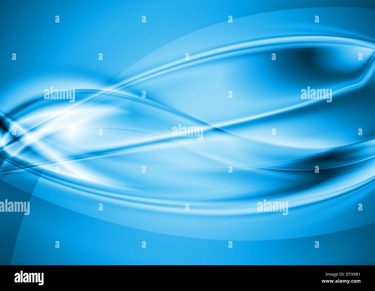 Bright blue wavy design Stock Photo - Alamy
