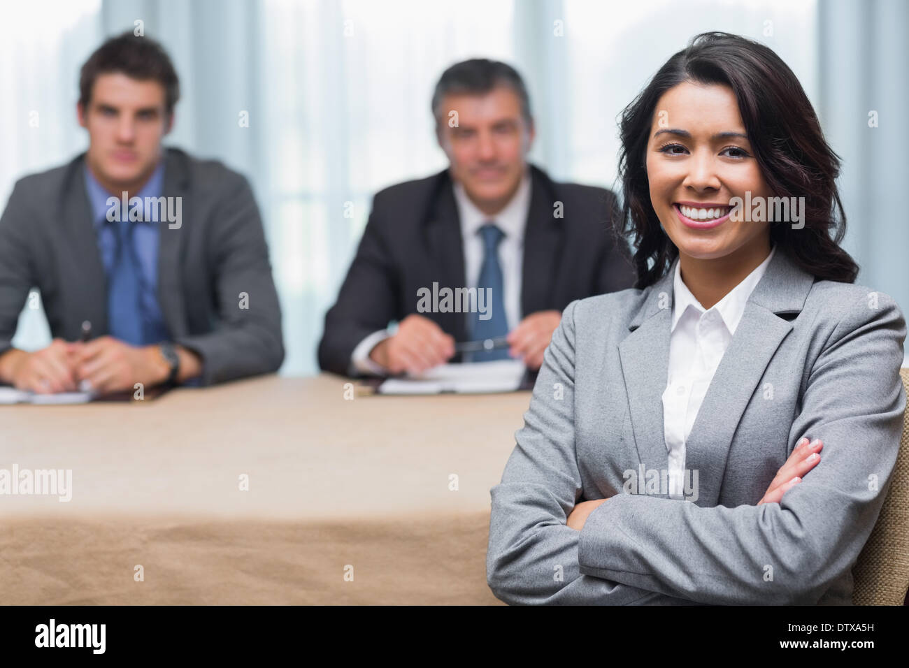 Interview panel mature hi-res stock photography and images - Alamy
