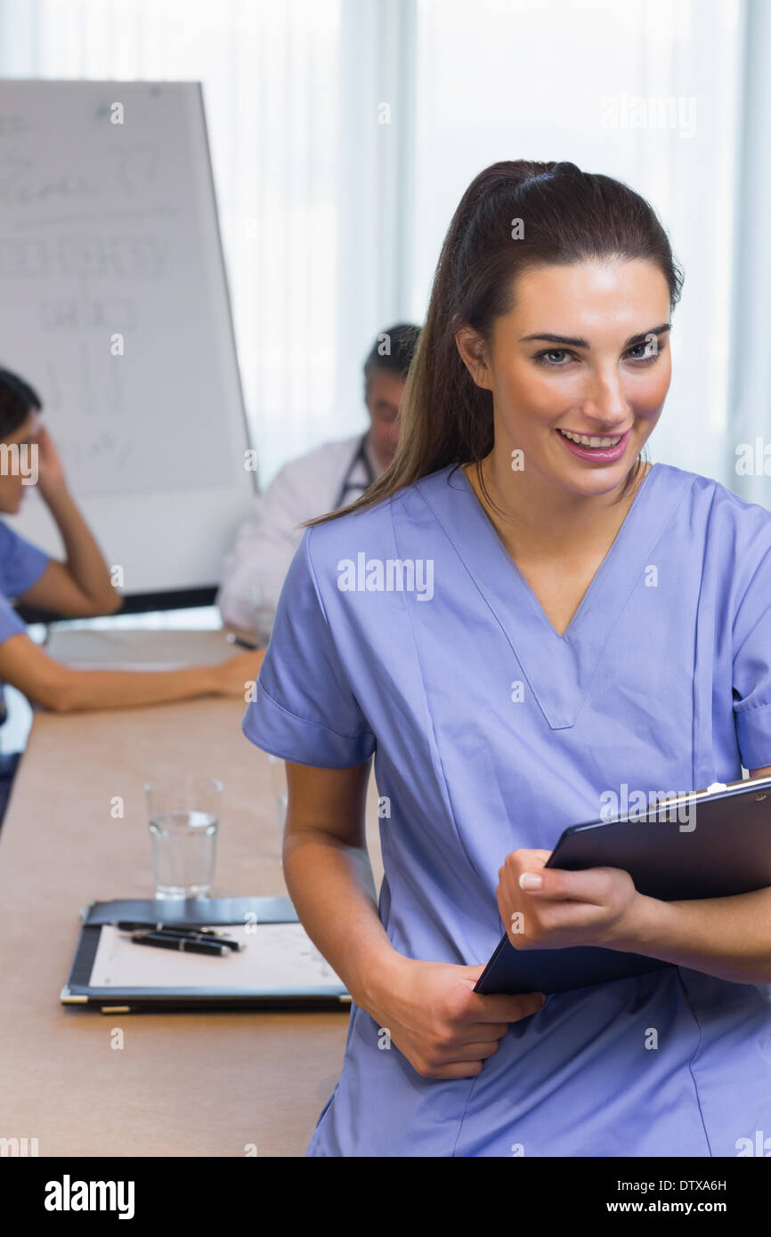 Presentation smiling medical team hi-res stock photography and images ...