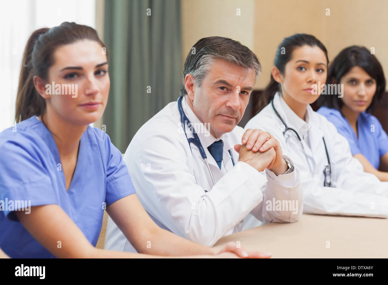 Panel of medical workers Stock Photo - Alamy