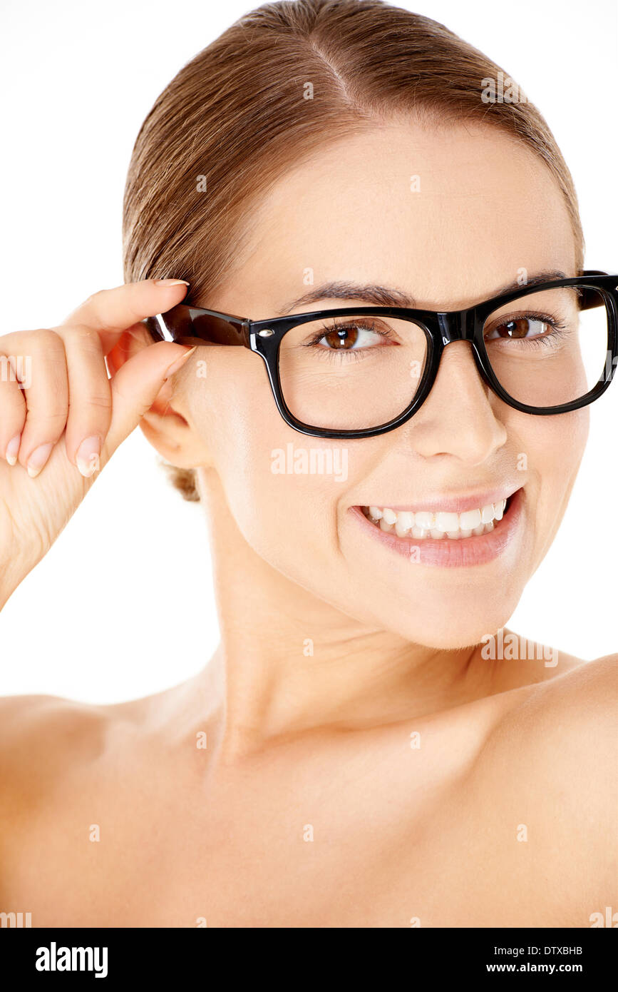 People wearing glasses hi-res stock photography and images - Alamy