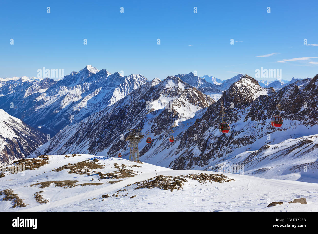 Mountains ski resort - Innsbruck Austria Stock Photo - Alamy