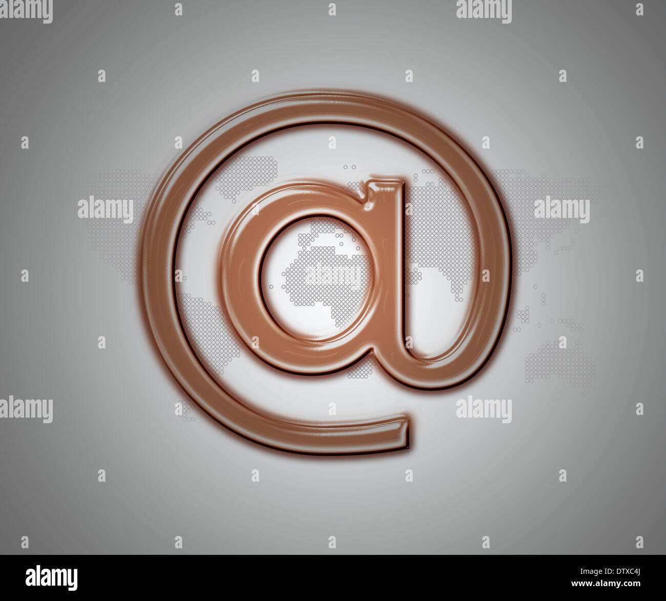 Bronze email at symbol Stock Photo - Alamy