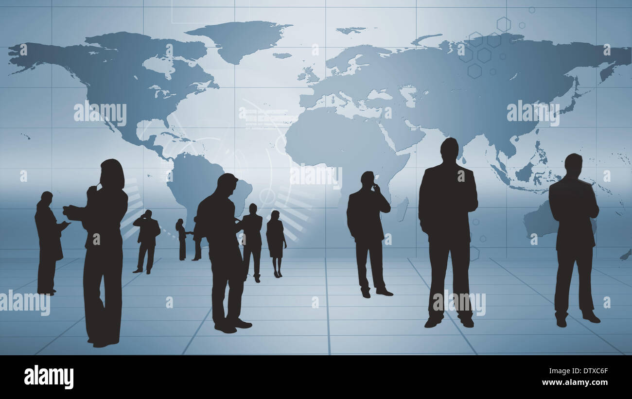 Colleagues at work silhouettes hi-res stock photography and images - Alamy