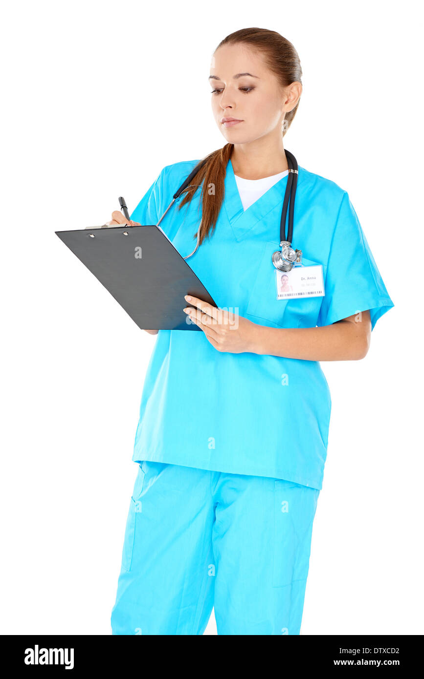 Nurse writes up notes hi-res stock photography and images - Alamy