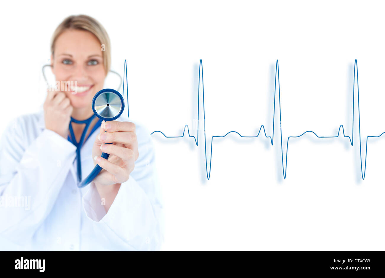 Line woman doctor heart Cut Out Stock Images & Pictures - Alamy