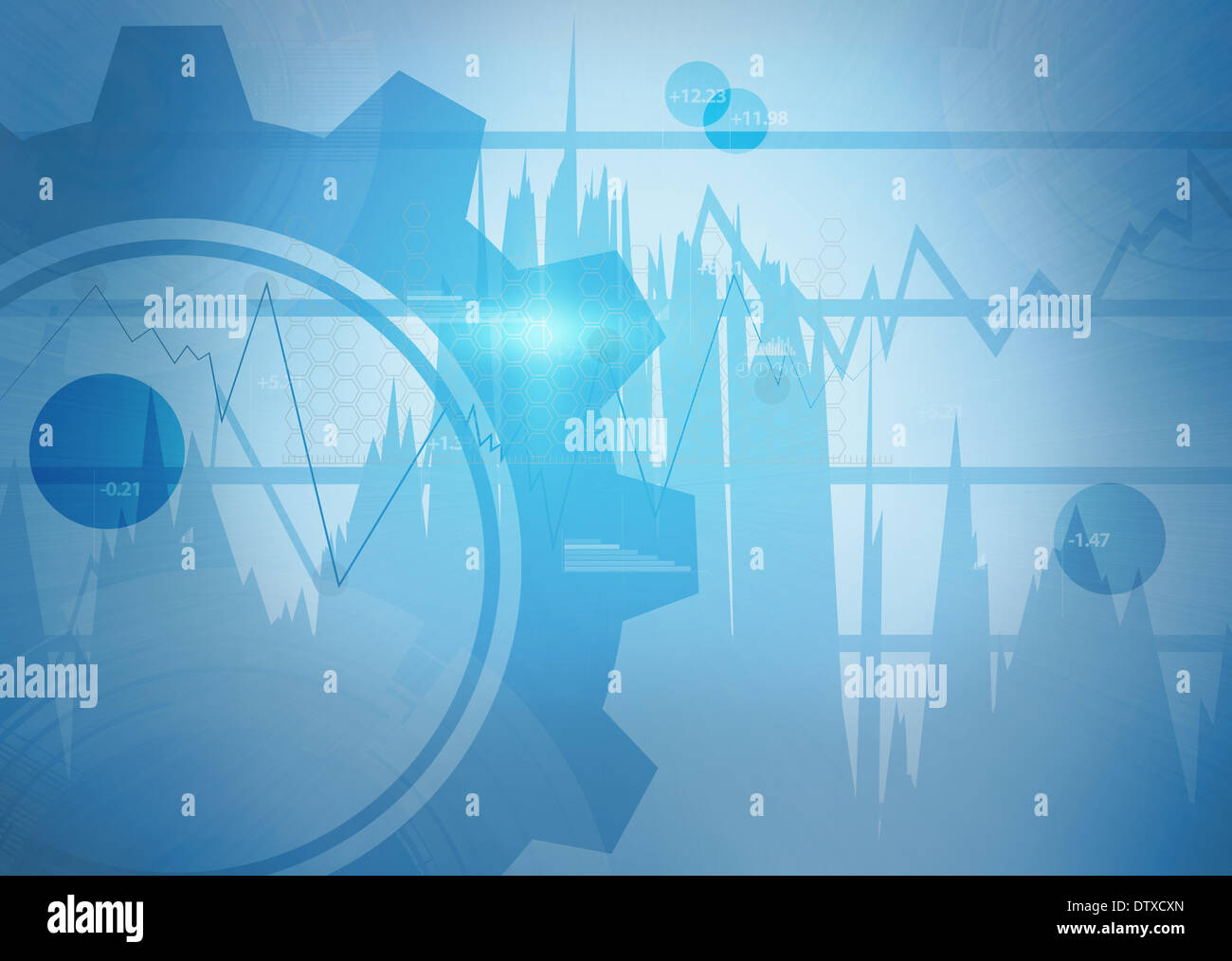 Digital blue background with a wheel Stock Photo - Alamy