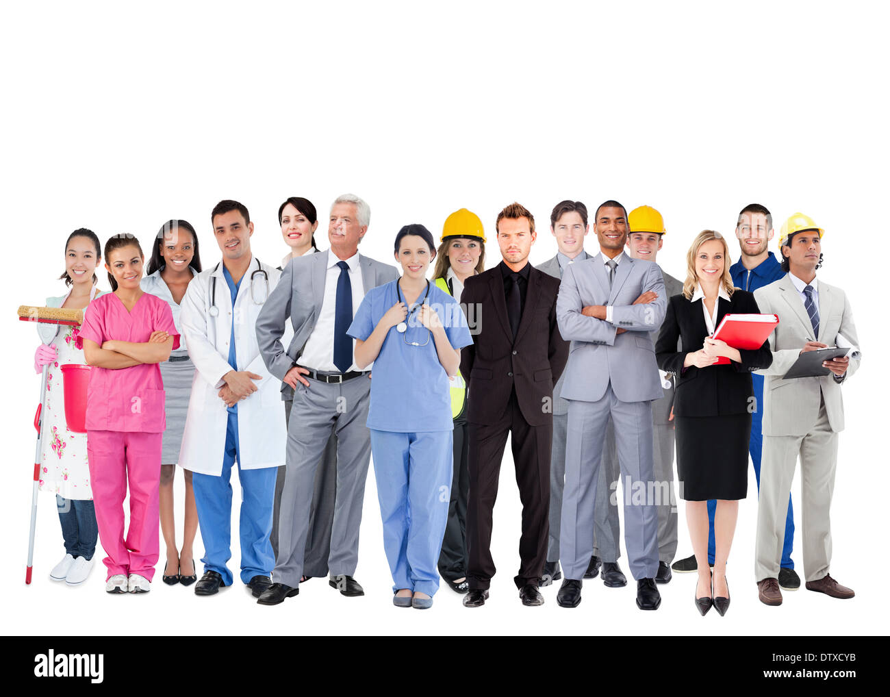 Group people different jobs standing hi-res stock photography and ...