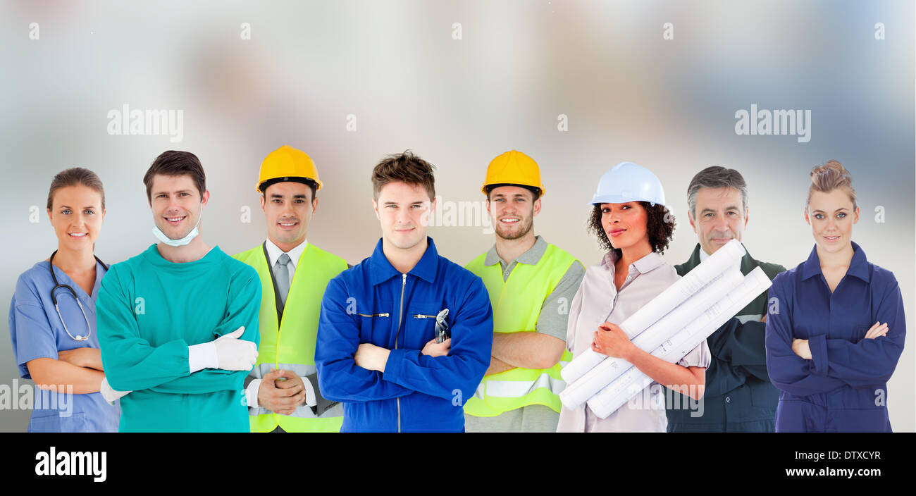 Group of people with different jobs standing Stock Photo - Alamy