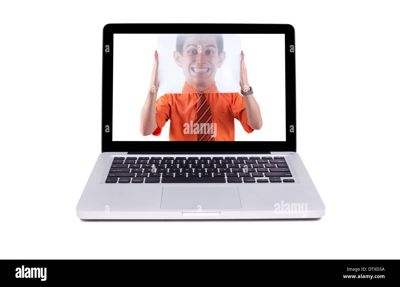 Digital broadcasting laptop Cut Out Stock Images & Pictures - Alamy