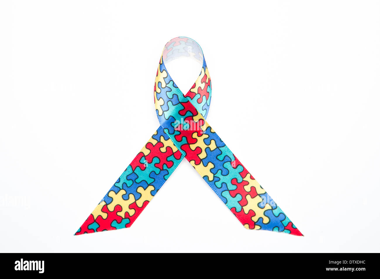 Awareness ribbon for autism and aspergers Stock Photo - Alamy