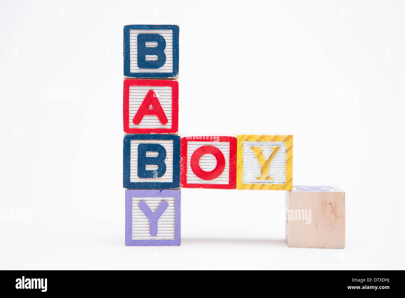 Blocks spelling baby boy Stock Photo - Alamy