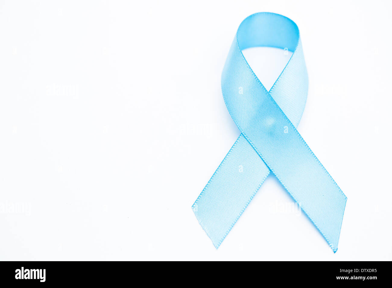 Blue ribbon for prostate cancer Stock Photo - Alamy