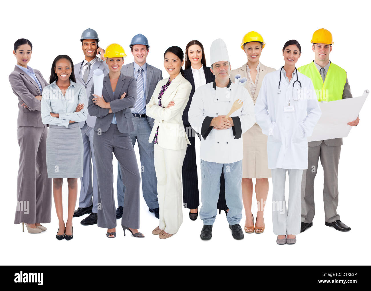 Diverse Group Of Workers 4,300+ Group Of Different Occupations Stock