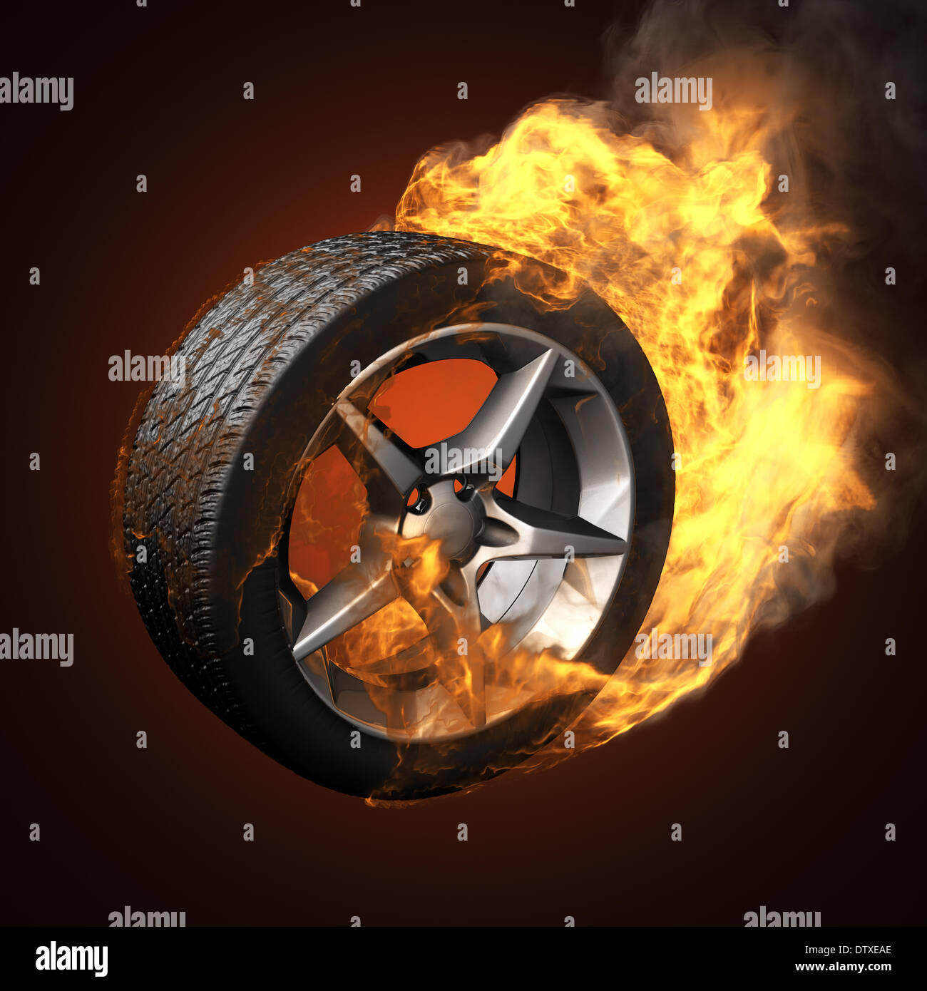 Burning asphalt hi-res stock photography and images - Alamy