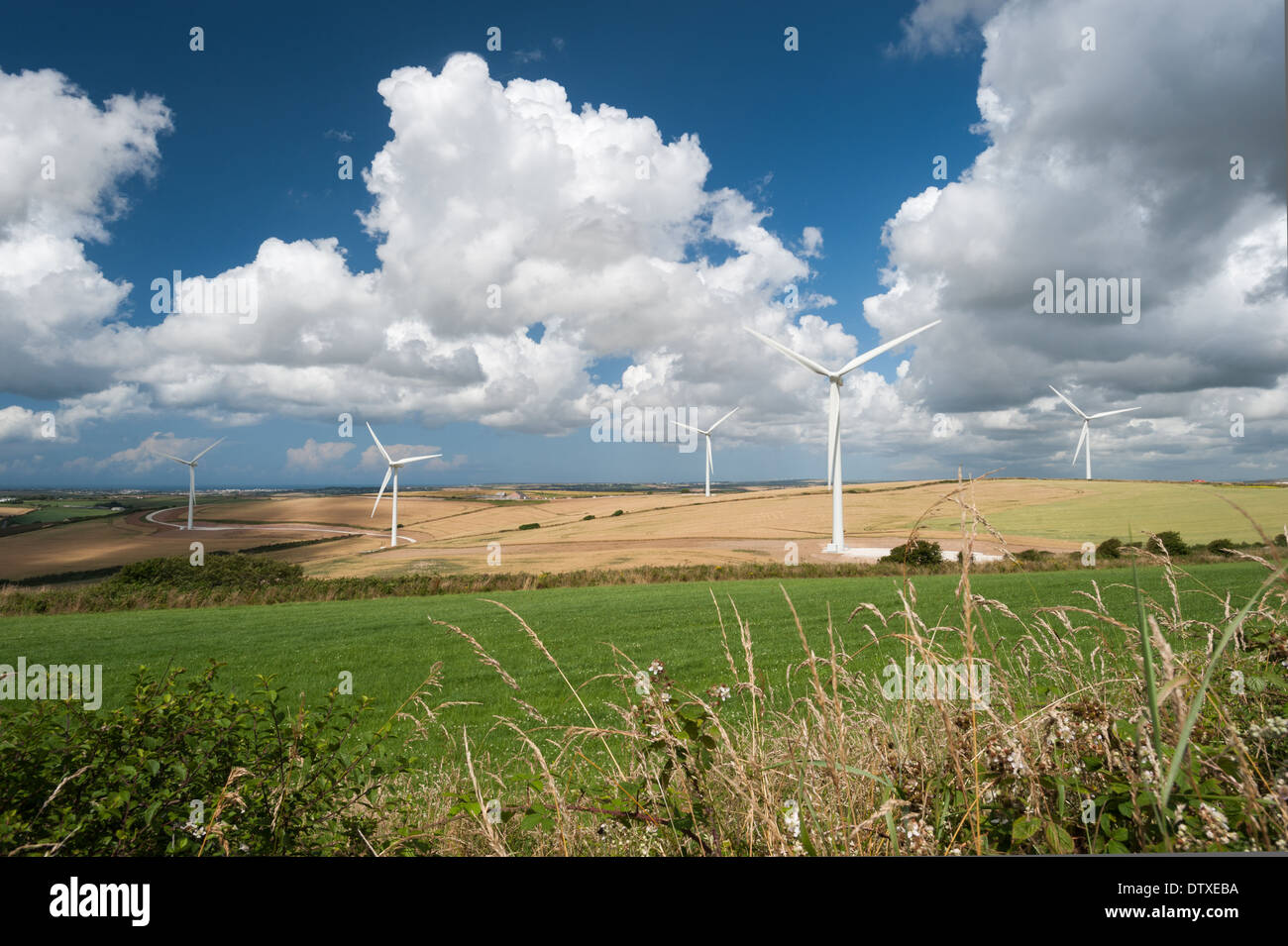 Carland Cross Wind Farm, near Truro, Cornwall Stock Photo - Alamy
