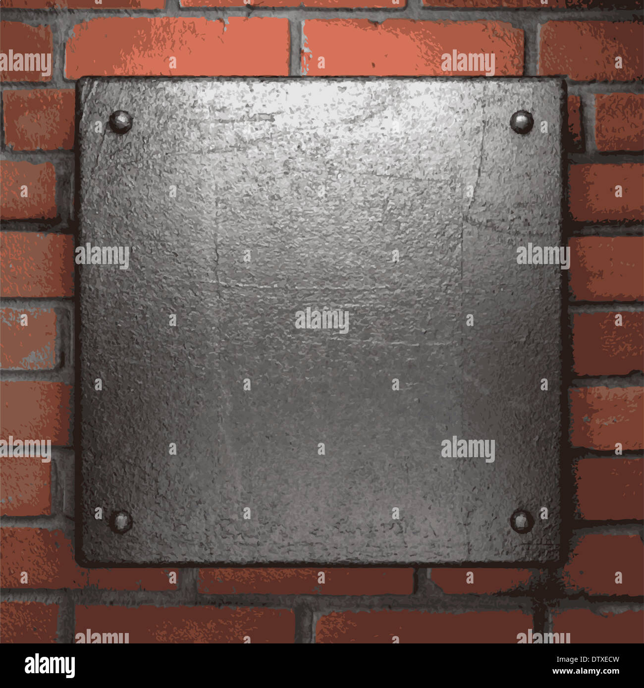 metal and brick background Stock Photo - Alamy