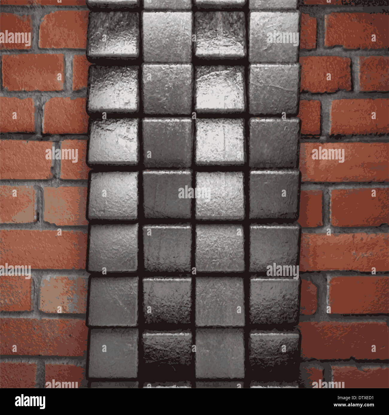 metal and brick background Stock Photo - Alamy