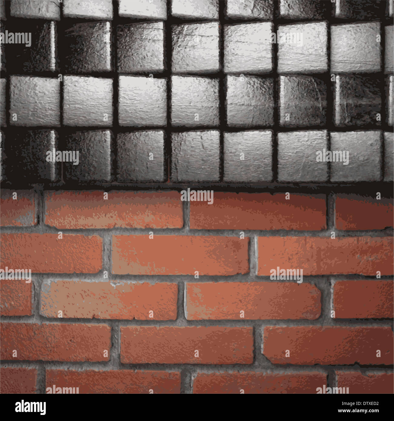 metal and brick background Stock Photo - Alamy