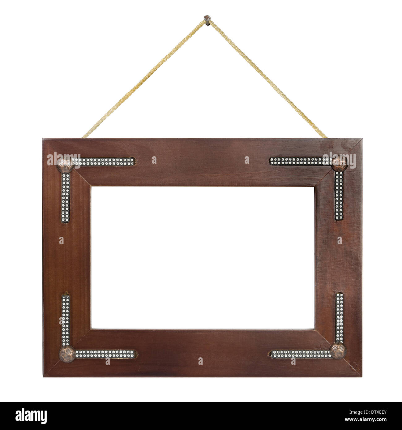 Retro frame on string Stock Photo - Alamy