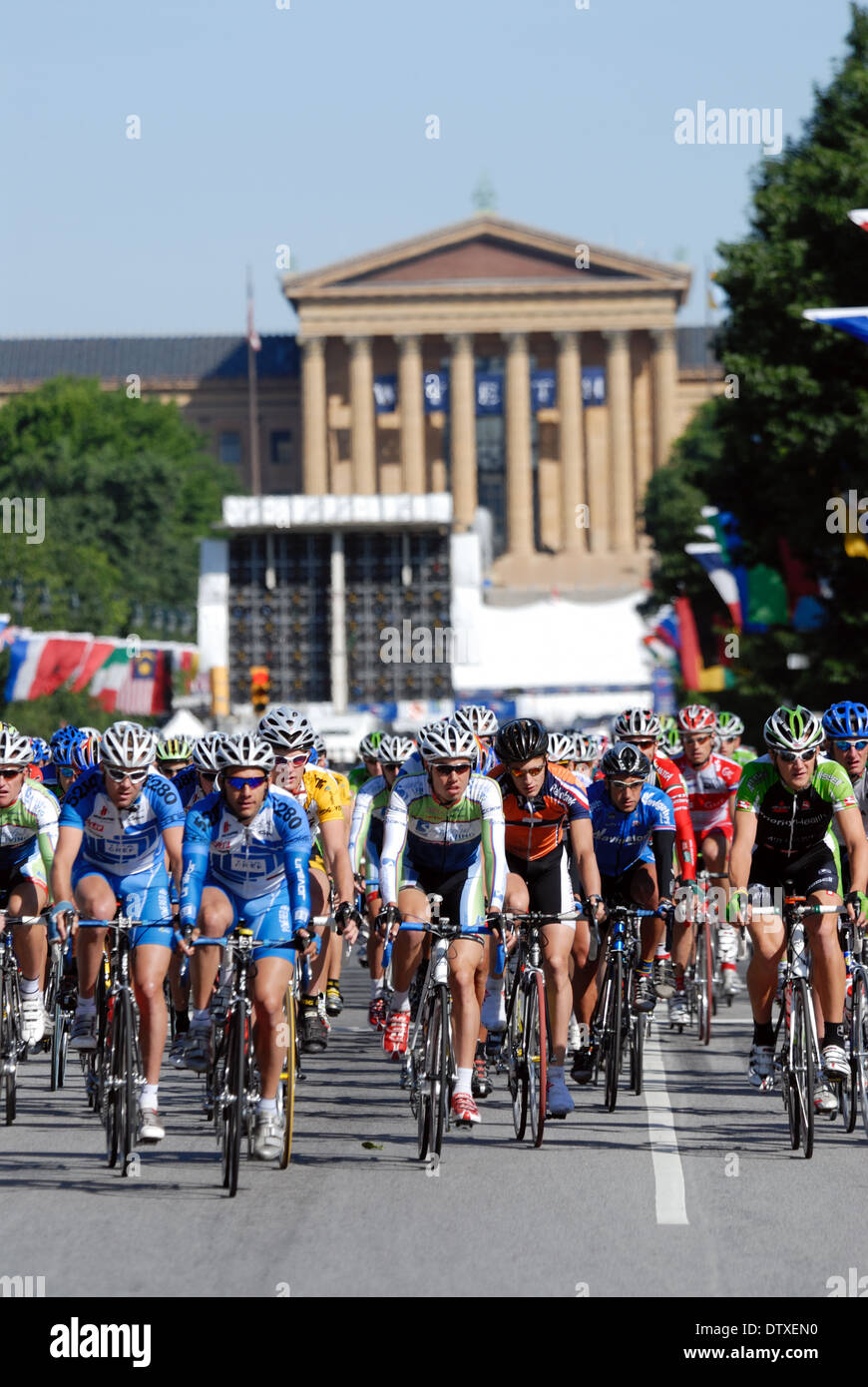 Professional cycling race through the streets of Philadelphia ...