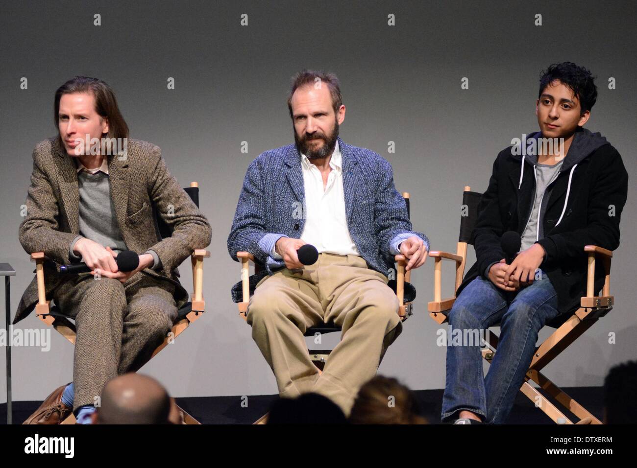New York, NY, USA. 24th Feb, 2014. Wes Anderson, Ralph Fiennes, Tony ...