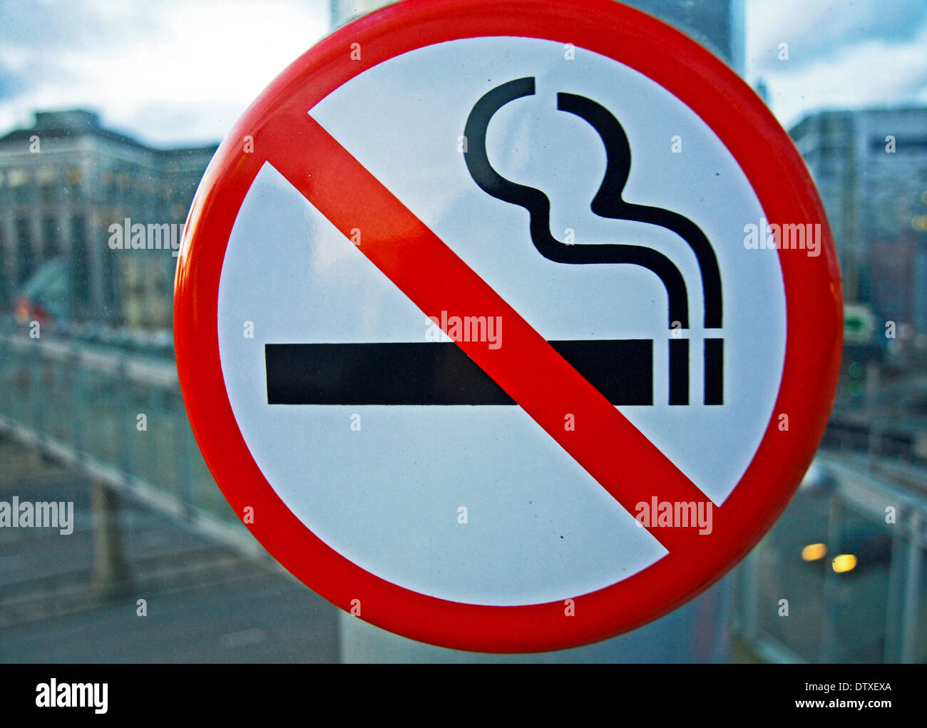 No Smoking Sign, East India DLR Station, London, England, United ...