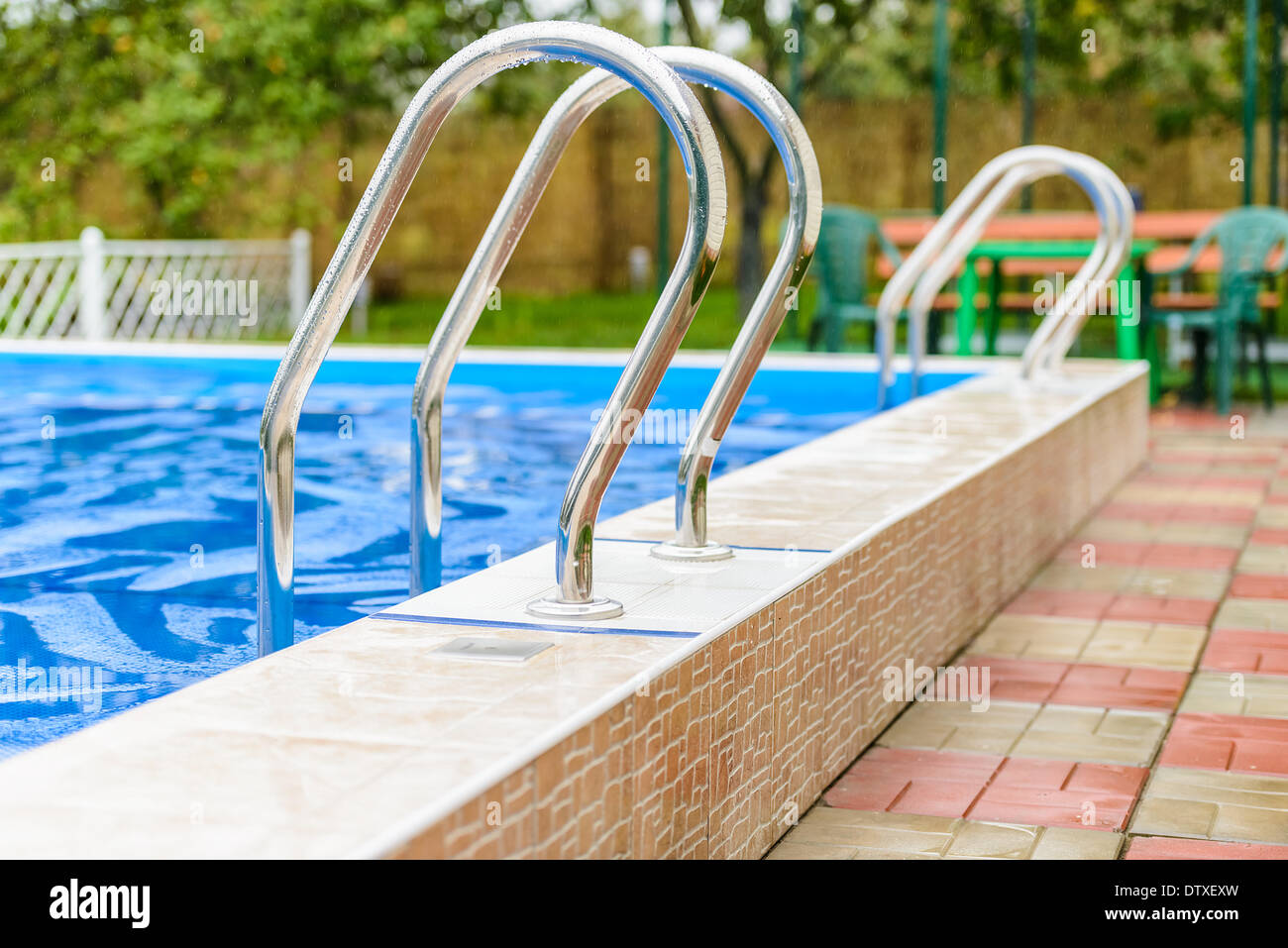 staircase to the pool Stock Photo - Alamy