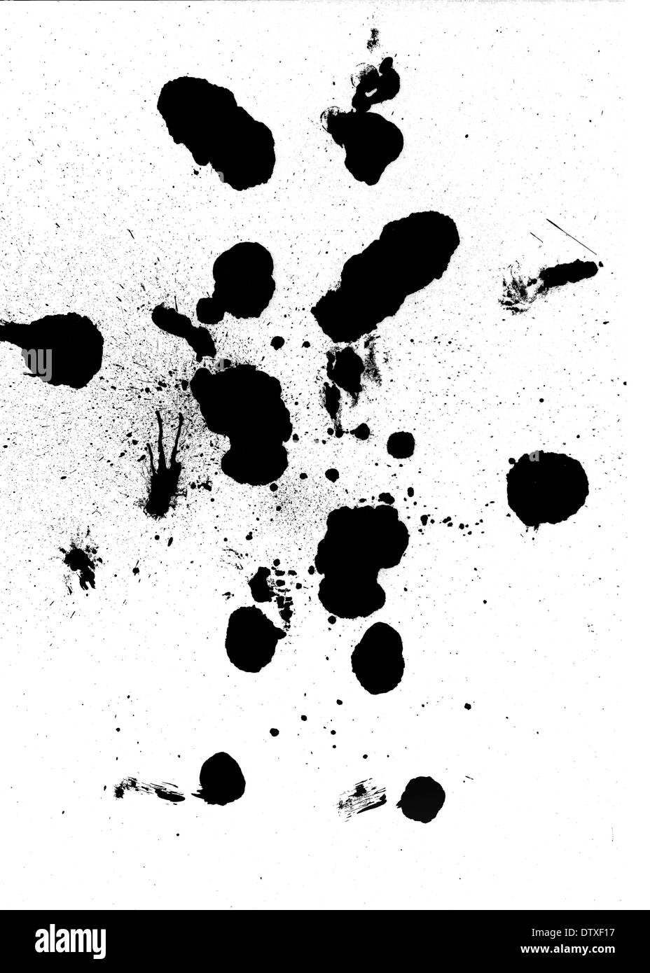 Black ink blobs abstract design Stock Photo - Alamy