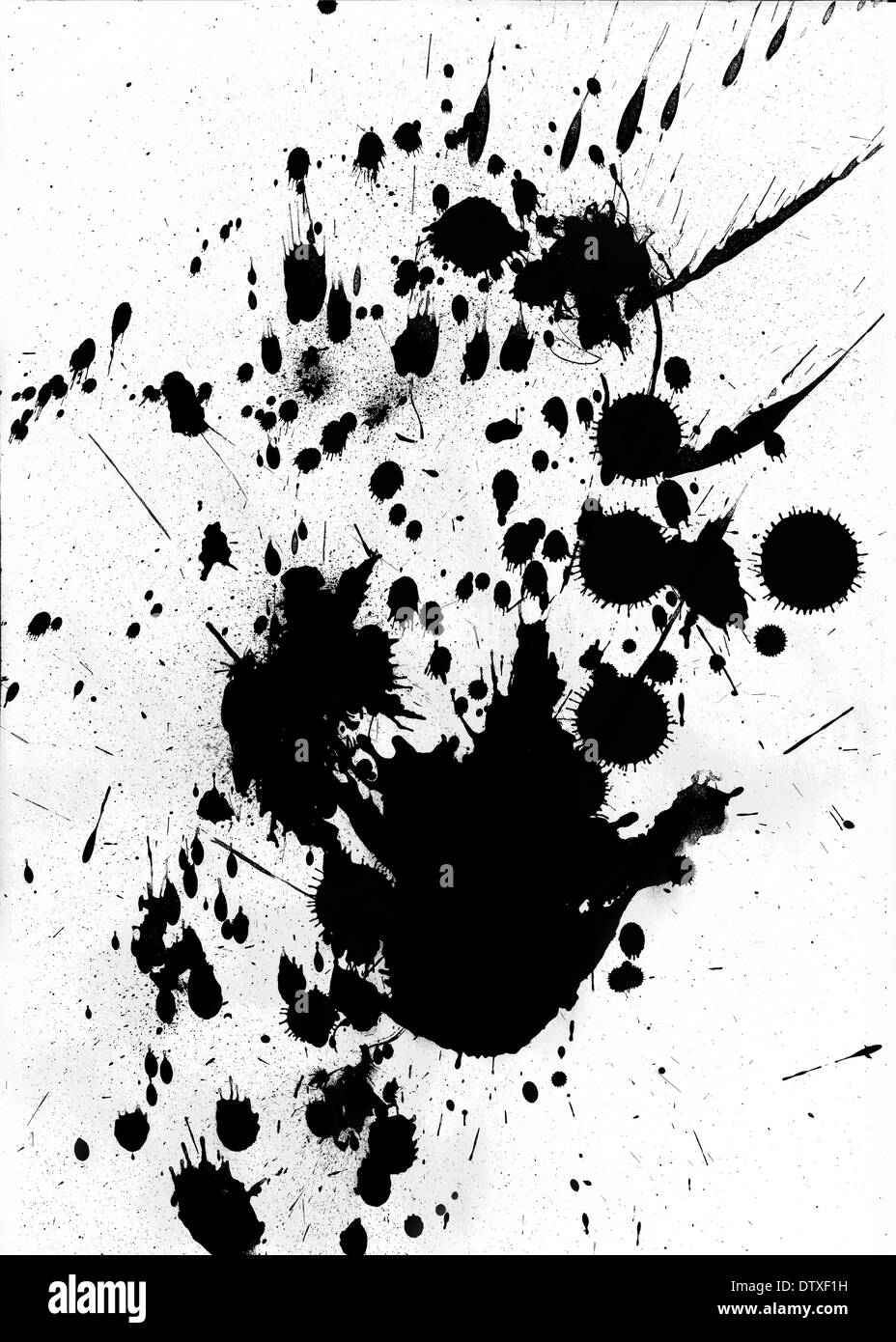 Black ink splash and splatter Stock Photo - Alamy