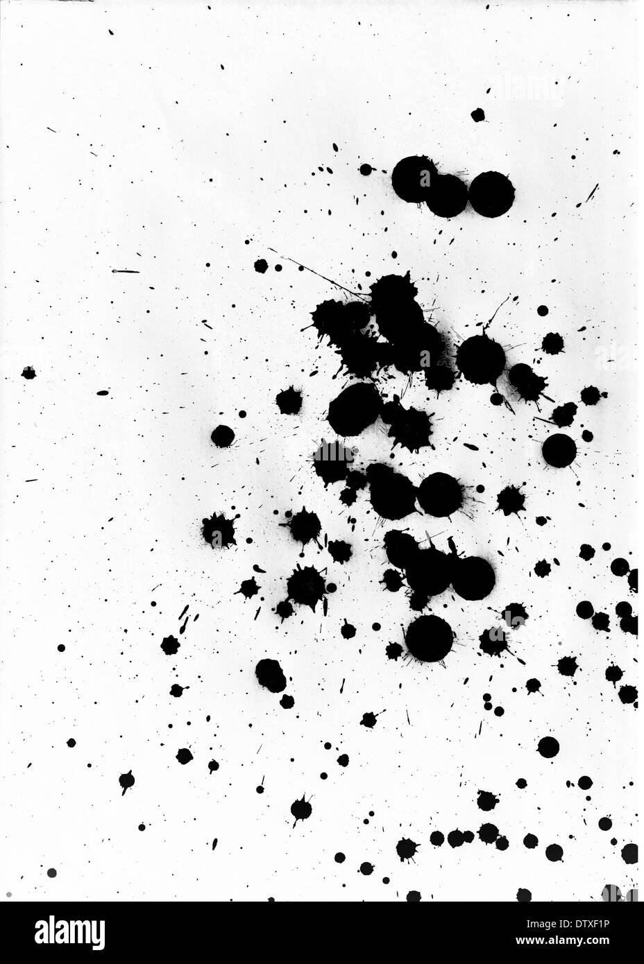 Black paint messy drops Stock Photo - Alamy